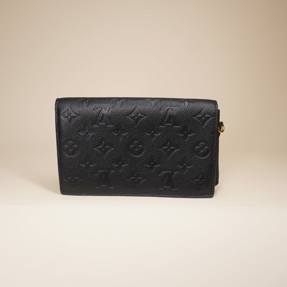 PRE-OWNED LV Empreinte Vavin Chain Wallet Black
